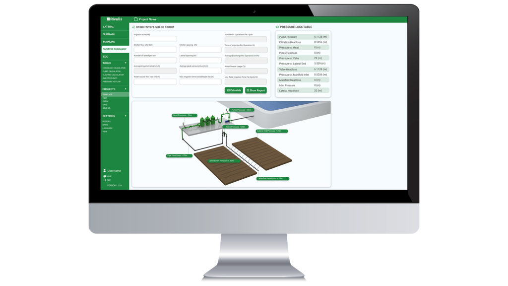 Irrigation design: the Rivulis in-field Hydraulic Tool - Rivulis